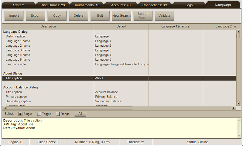 Server Interface Language